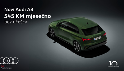 Porsche Inter Auto BH d.o.o. Sarajevo | Audi A3 već od 545 KM mjesečno